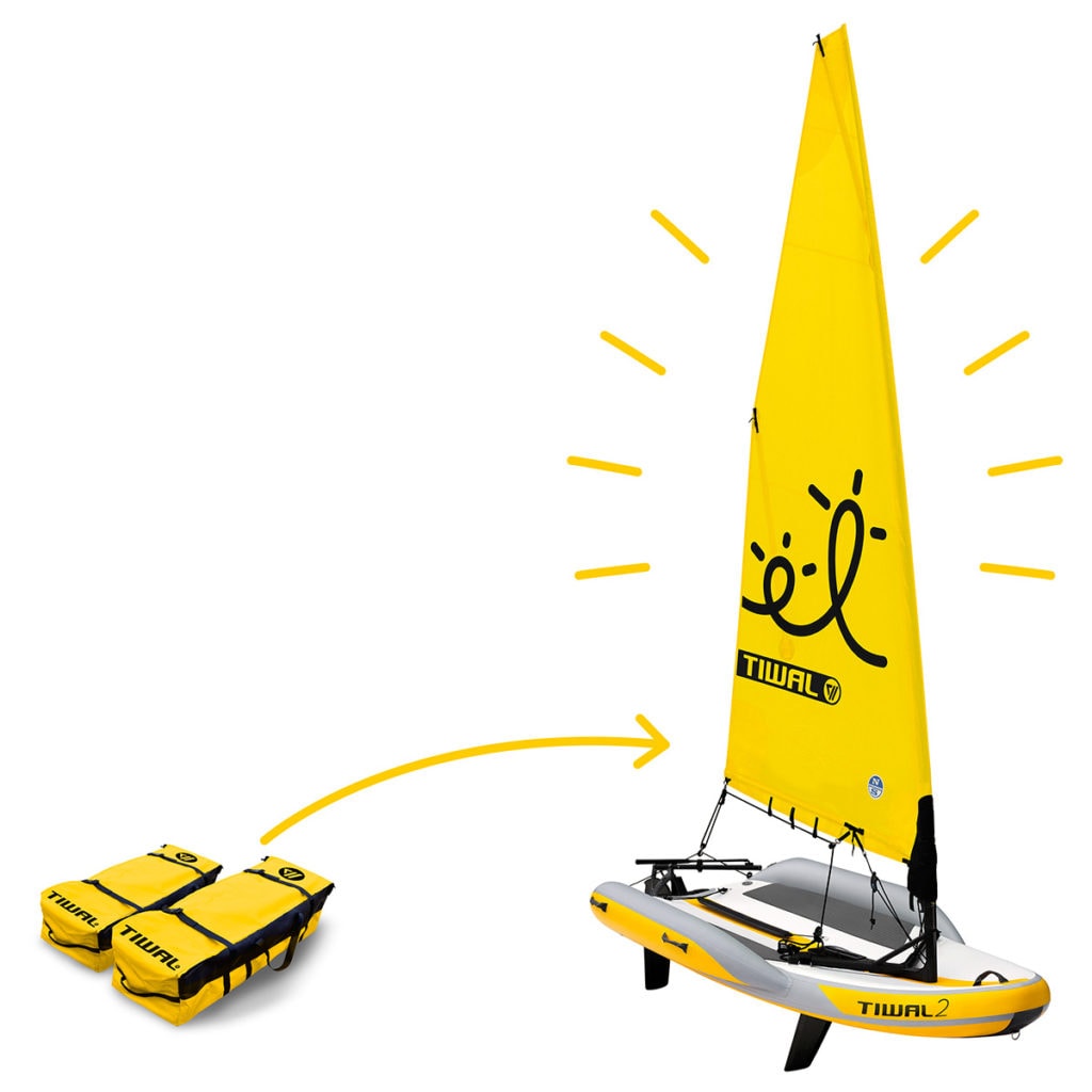 Tiwal 2 Sailing Dinghy: Transportable Boat for Family Fun